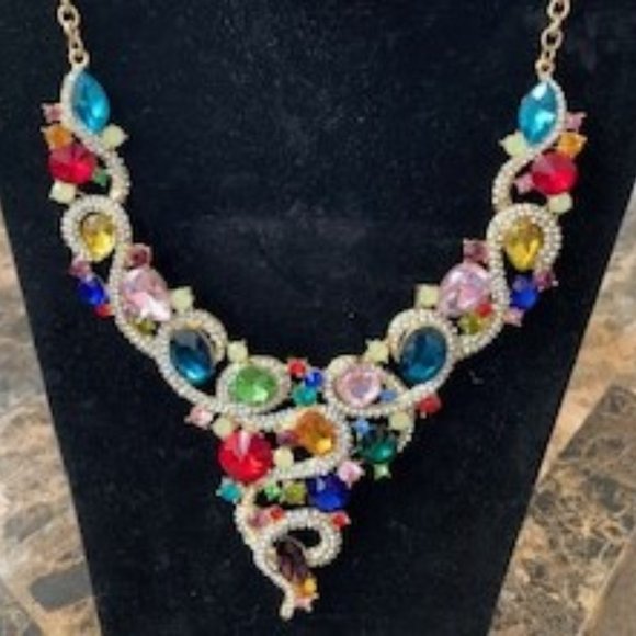 Jewelry | 22 Multigem Necklace And Earrings Set | Poshmark